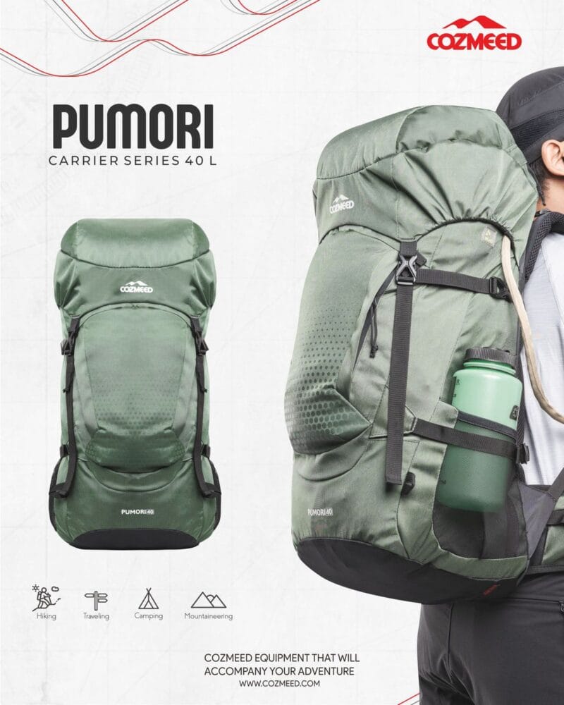 Tas Carrier Pumori 40L Free Cover Bag | Cozmeed